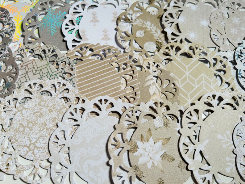 Set of 20 Handmade Doilies/recollection “glistening Snow ...