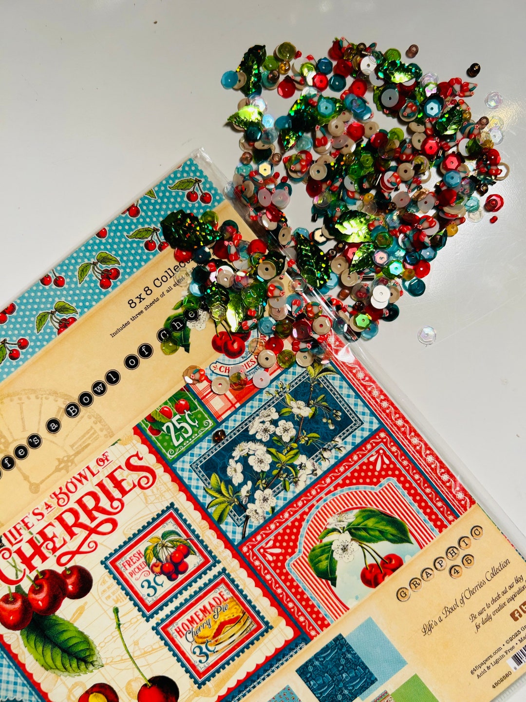 Sequin Mix Inspired by the New Graphic 45 “life’s A Bowl of Cherries ...