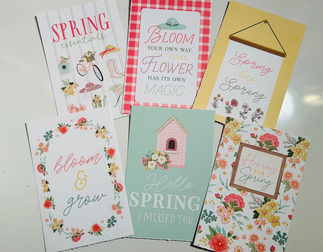 Scrapbook Die Cut Pieces/set of 6/scrapbooking/junk Journaling/card ...