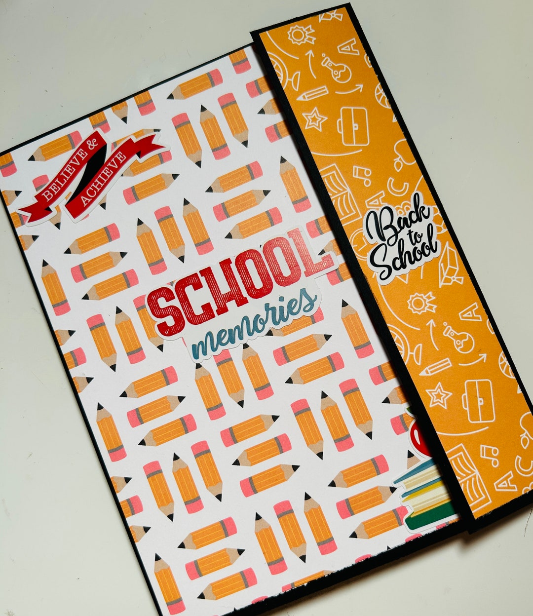 Handmade Back to School Folio/memory Keeping/scrapbooking/junk ...
