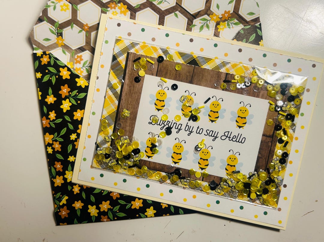 Buzzing by to Say Hello Shaker Blank Note Cards/blank Note Cards/shaker ...