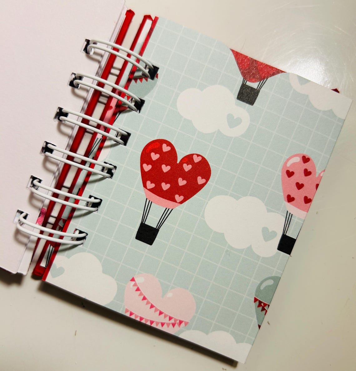 Mini Notebook/“valentine Stamps”/valentines Day Notebook/handmade ...