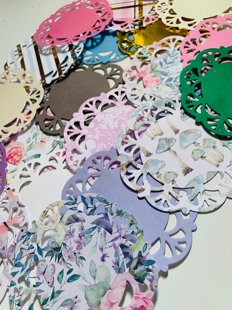 Set of 20 Handmade Paper Doilies/recollection “into the Garden ...