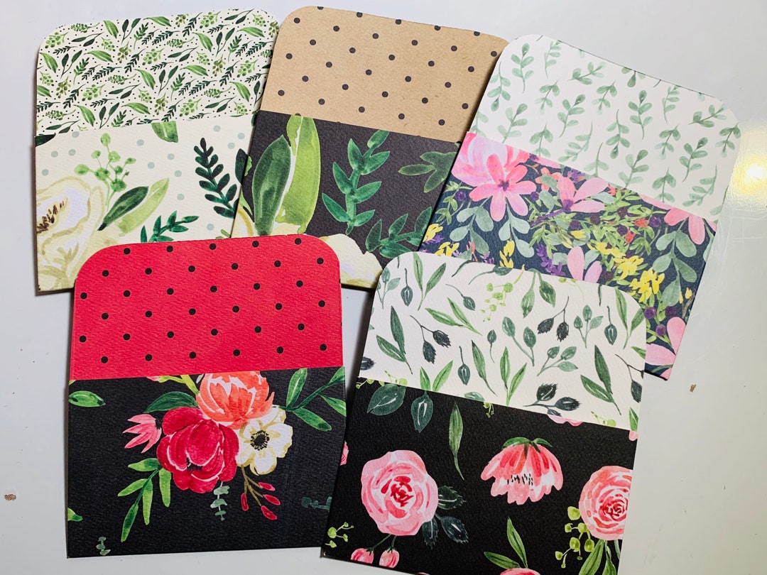 Handmade Library Pockets /set of 10/scrapbooking/junk Journaling ...