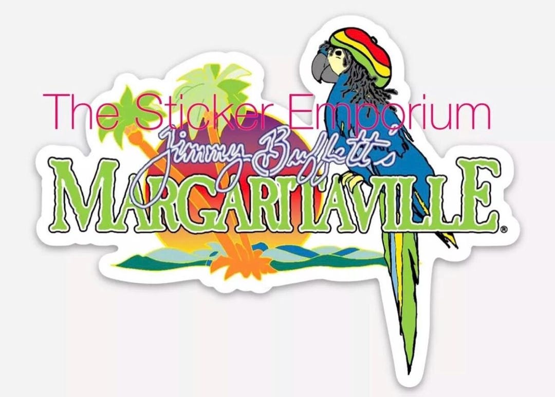 Jimmy Buffett Margaritaville Rasta Reggae Parrot Sticker Water Bottle ...