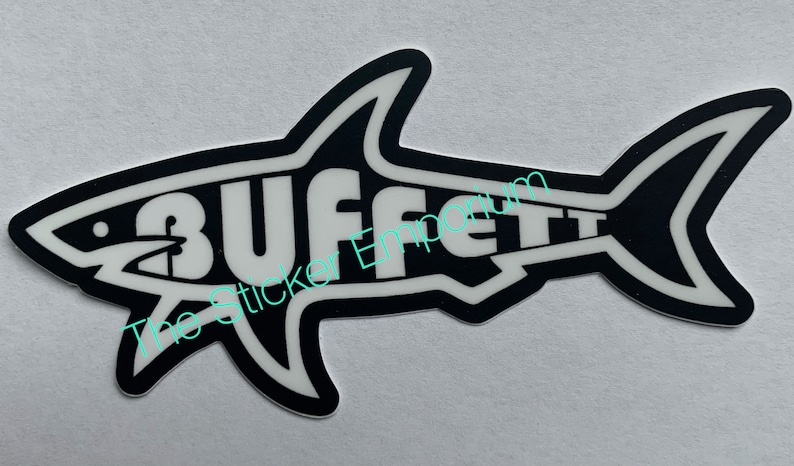 Jimmy Buffett Shark Fins Sticker Water Bottle Car 4 Parrothead Decal - Etsy