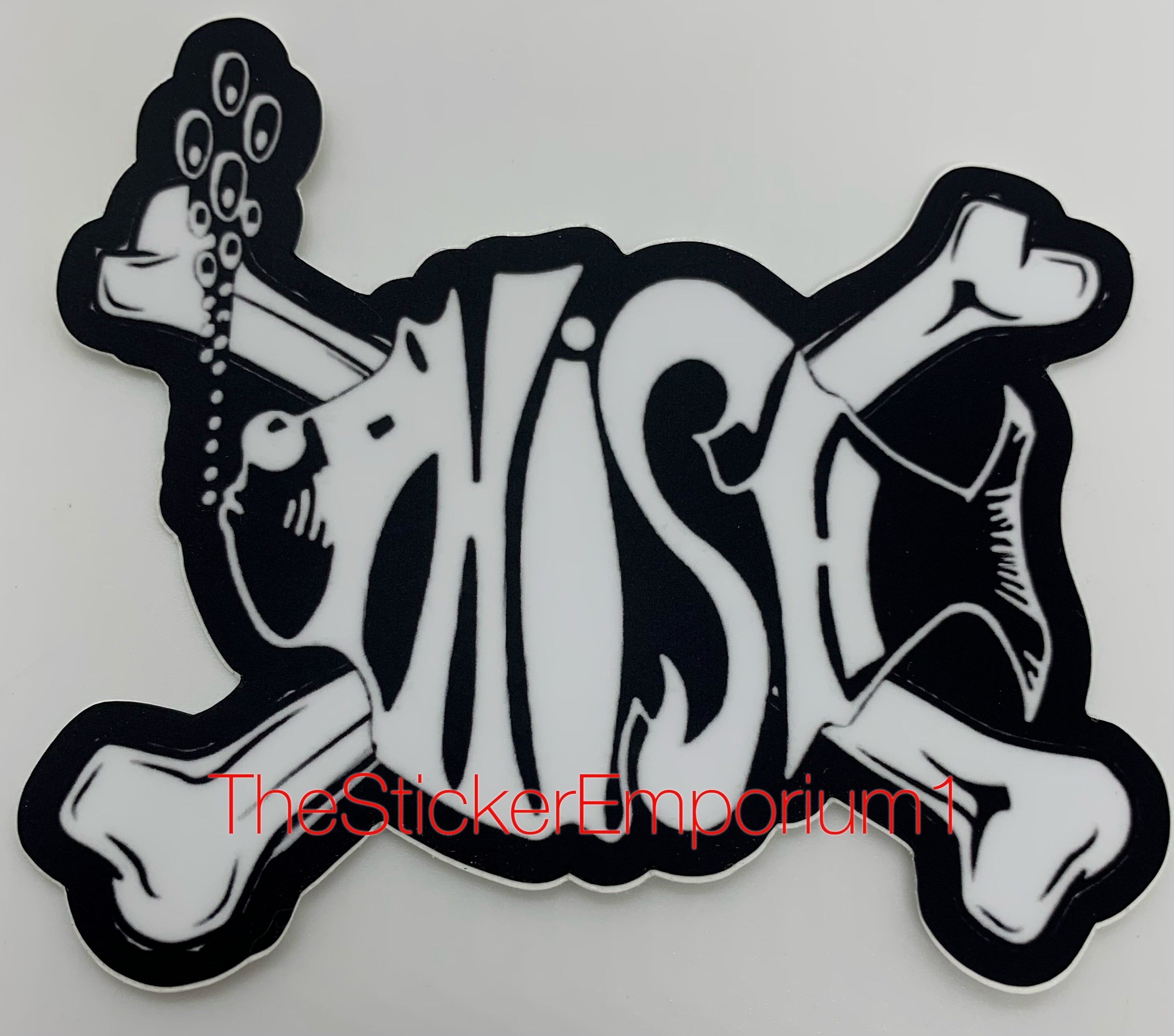 Phish Jolly Roger Pirate Flag Sticker ~ Water Bottle Laptop Tumbler Car ...