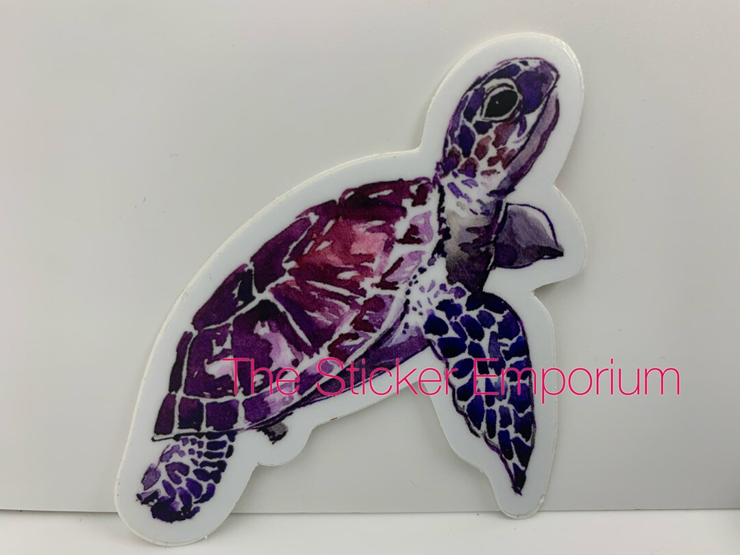 Baby Sea Turtle Sticker ~ Water Bottle Laptop Tumbler Car Waterproof ...