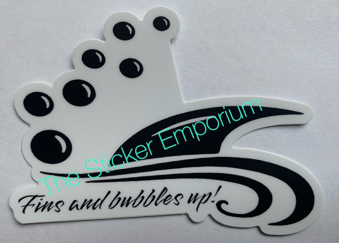 Jimmy Buffett Fins and Bubbles up Sticker Water Bottle Car 4 ...