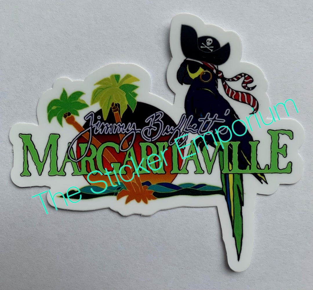 Jimmy Buffett Margaritaville Pirate Parrot Sticker Water Bottle Car 4 ...