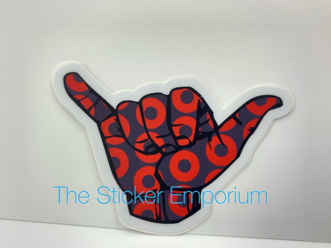 Shaka Sign Donut Phish Sticker ~ Water Bottle Laptop Tumbler Car Decal ...