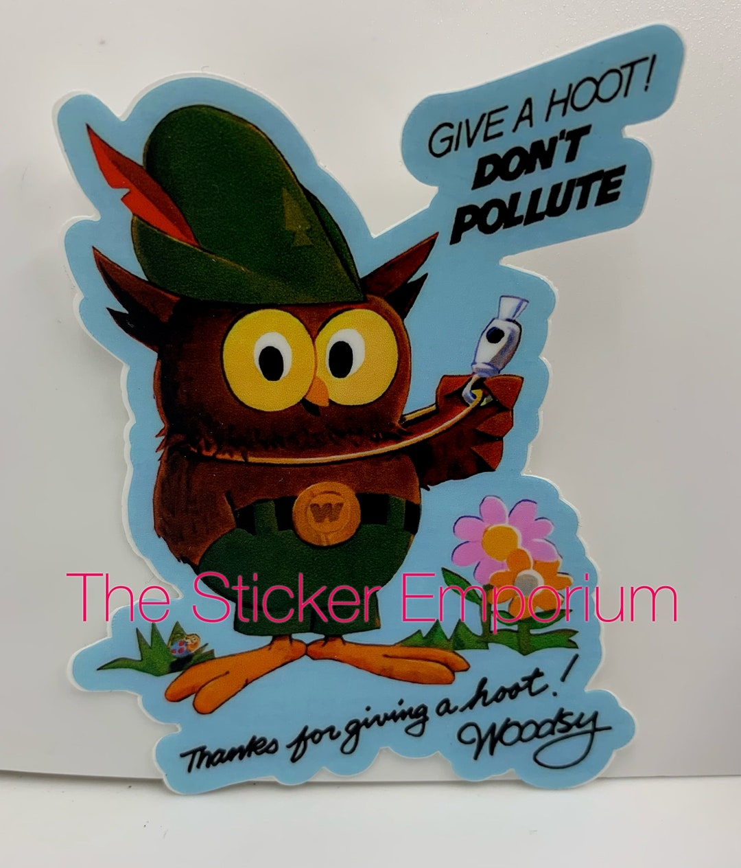 Woodsy Owl Give A Hoot Don’t Pollute Sticker ~ Water Bottle Laptop ...