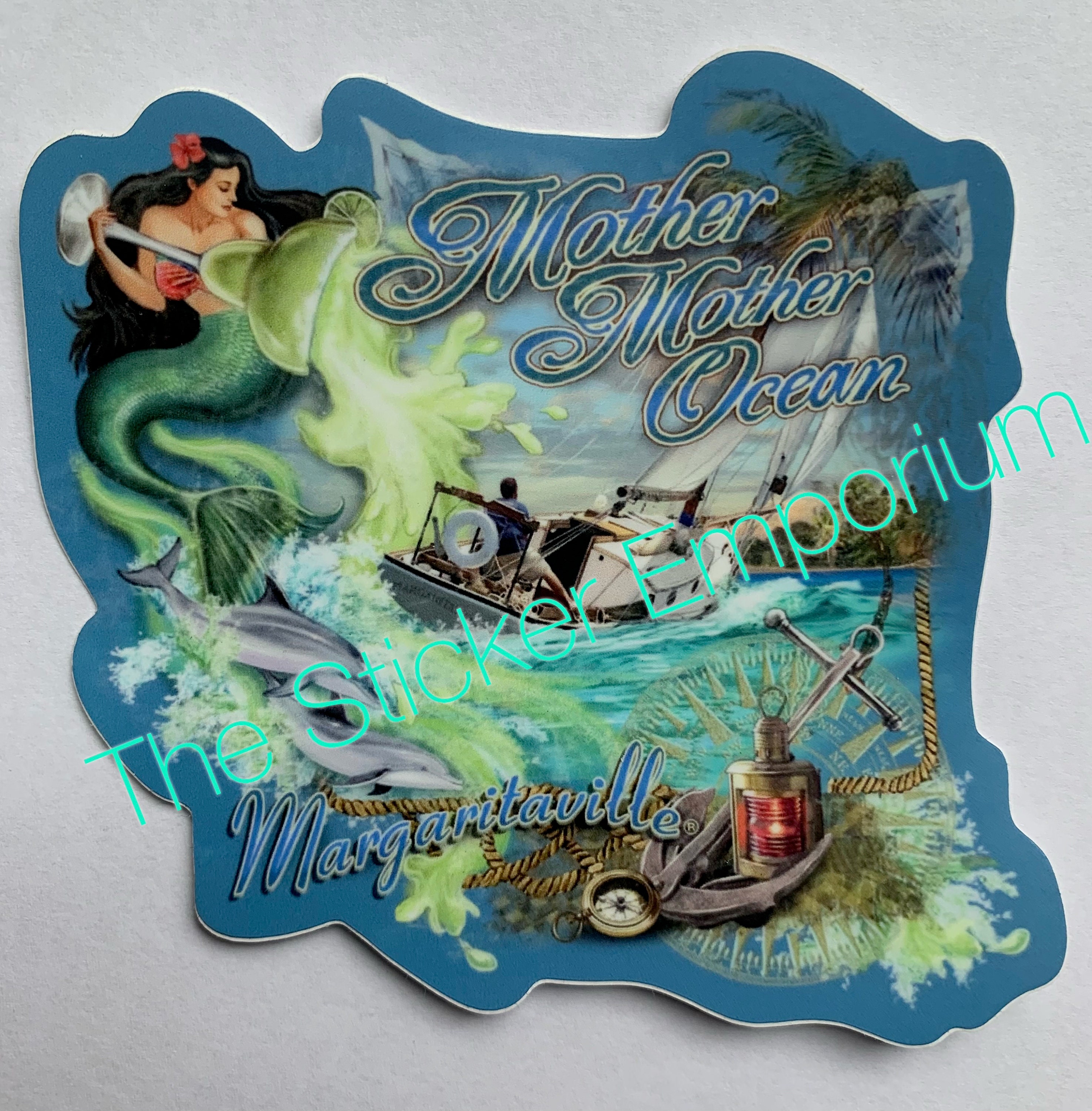 Jimmy Buffett Margaritaville Mother Ocean Sticker Water Bottle Car 4 ...