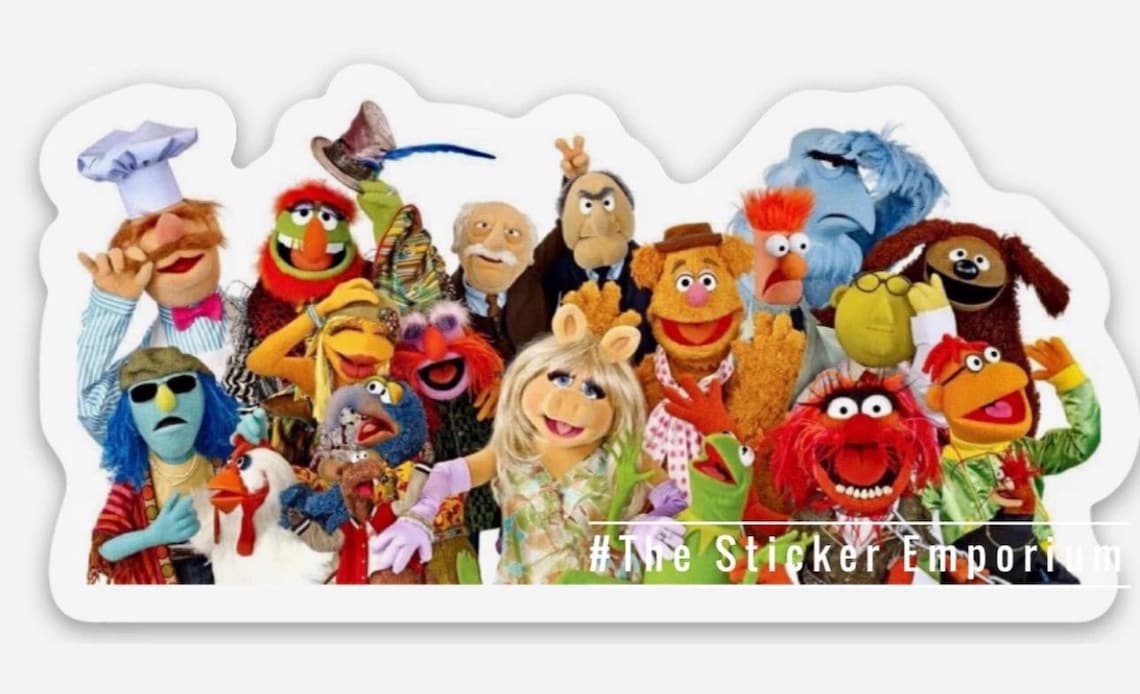 Vintage 80s Style Muppet Show 4” Sticker Decal Muppets Kermit Miss ...