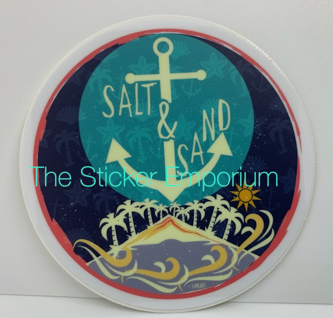Salt & Sand Sticker ~ Water Bottle Laptop Tumbler Car Waterproof ...