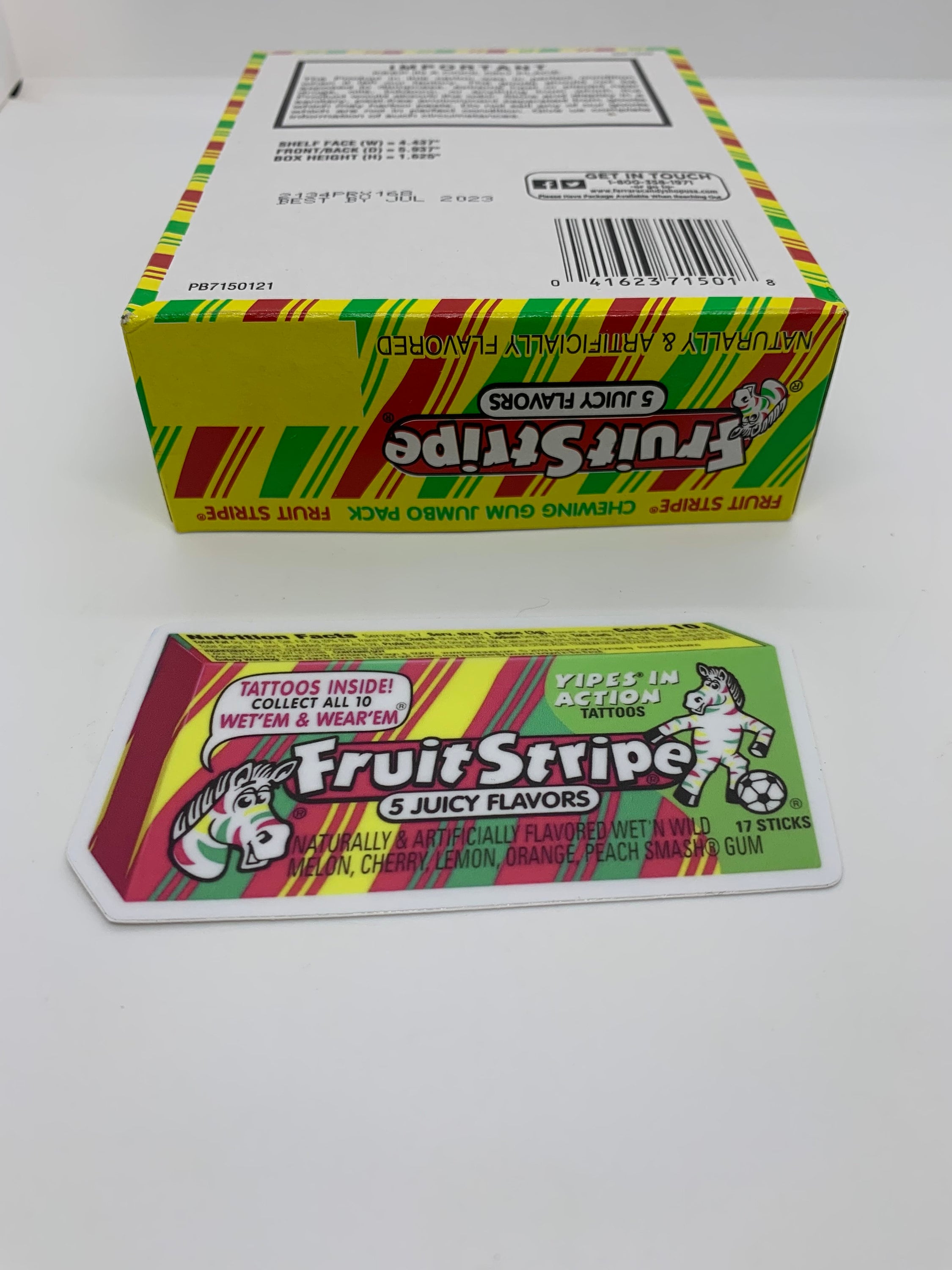 Fruit Stripe Chewing Gum Empty Box Advertising With Bonus Sticker - Etsy