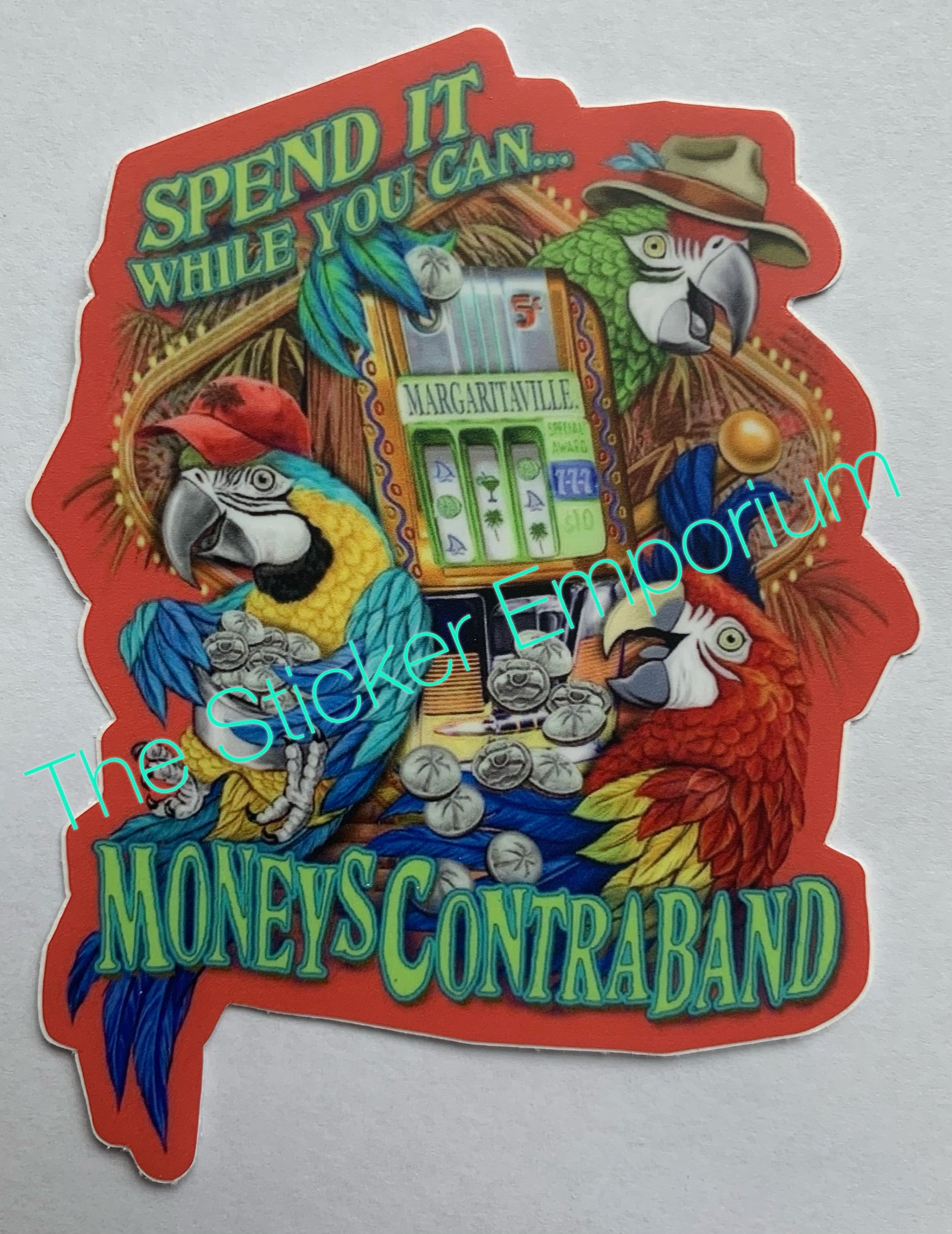 Jimmy Buffett Margaritaville Carnival World Sticker Water Bottle Car 4 ...