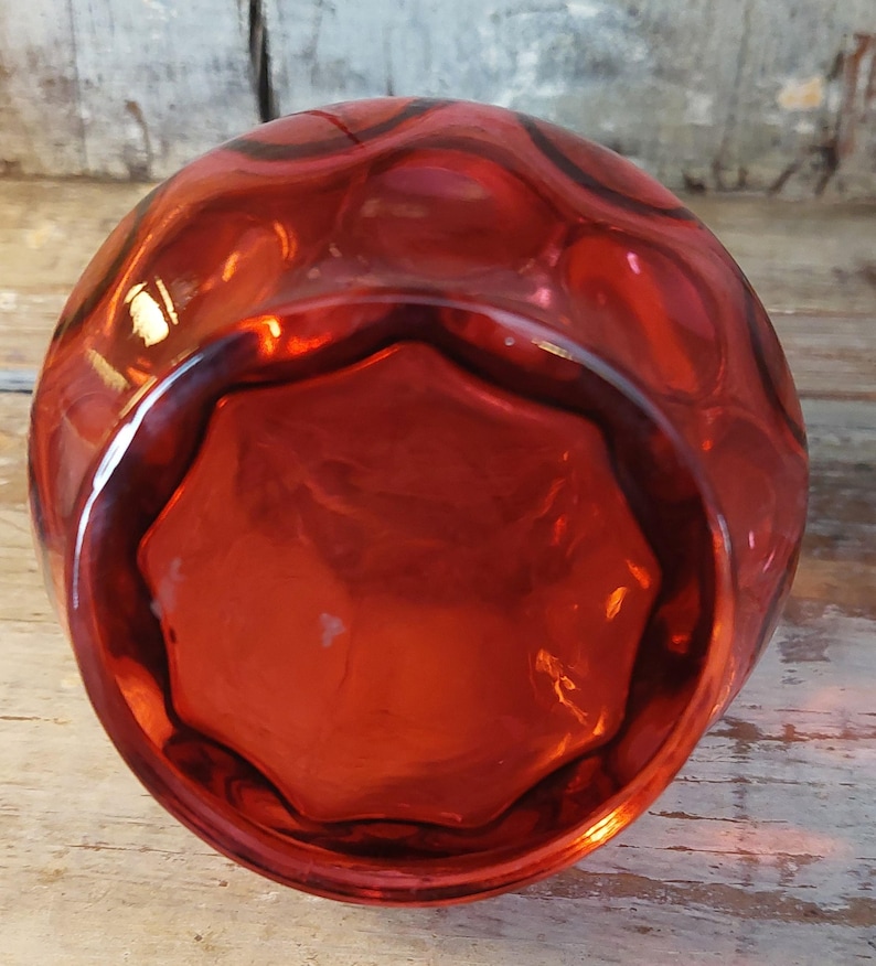 Fenton Cranberry Optic Coin Dot Sugar Shaker 9 Panel - Etsy