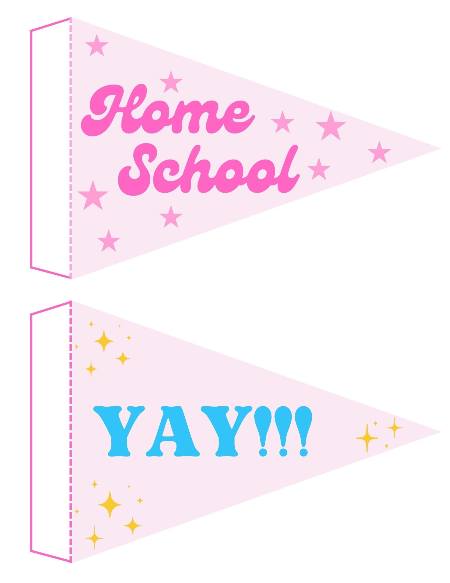 Back to School Flags Printable PDF Back to School Pennant Flags Pre-k ...