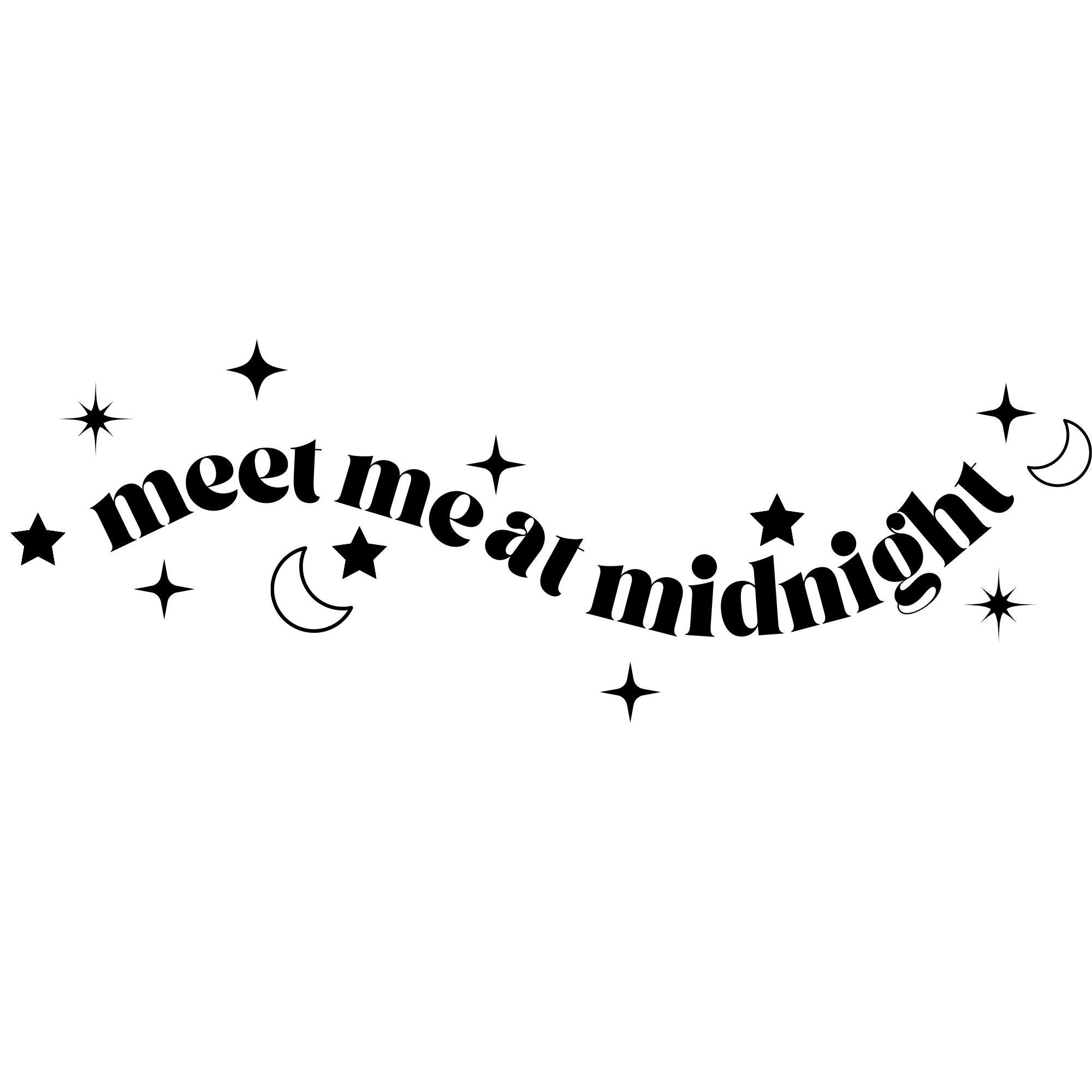 Meet Me at Midnight Digital File in Black & White - Etsy