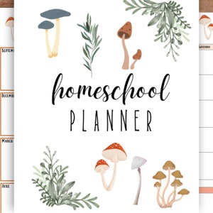 Homeschool Planner Printable Mushrooms - Etsy