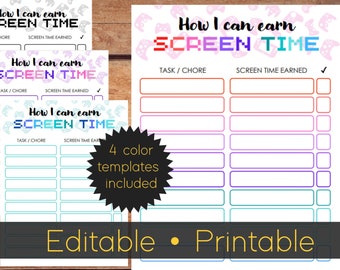 Printable Screen Time Daily Checklist, Weekly Summer Checklist, Summer ...