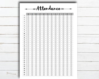 Homeschool Attendance Sheet Printable. Homeschool Attendance Tracker ...