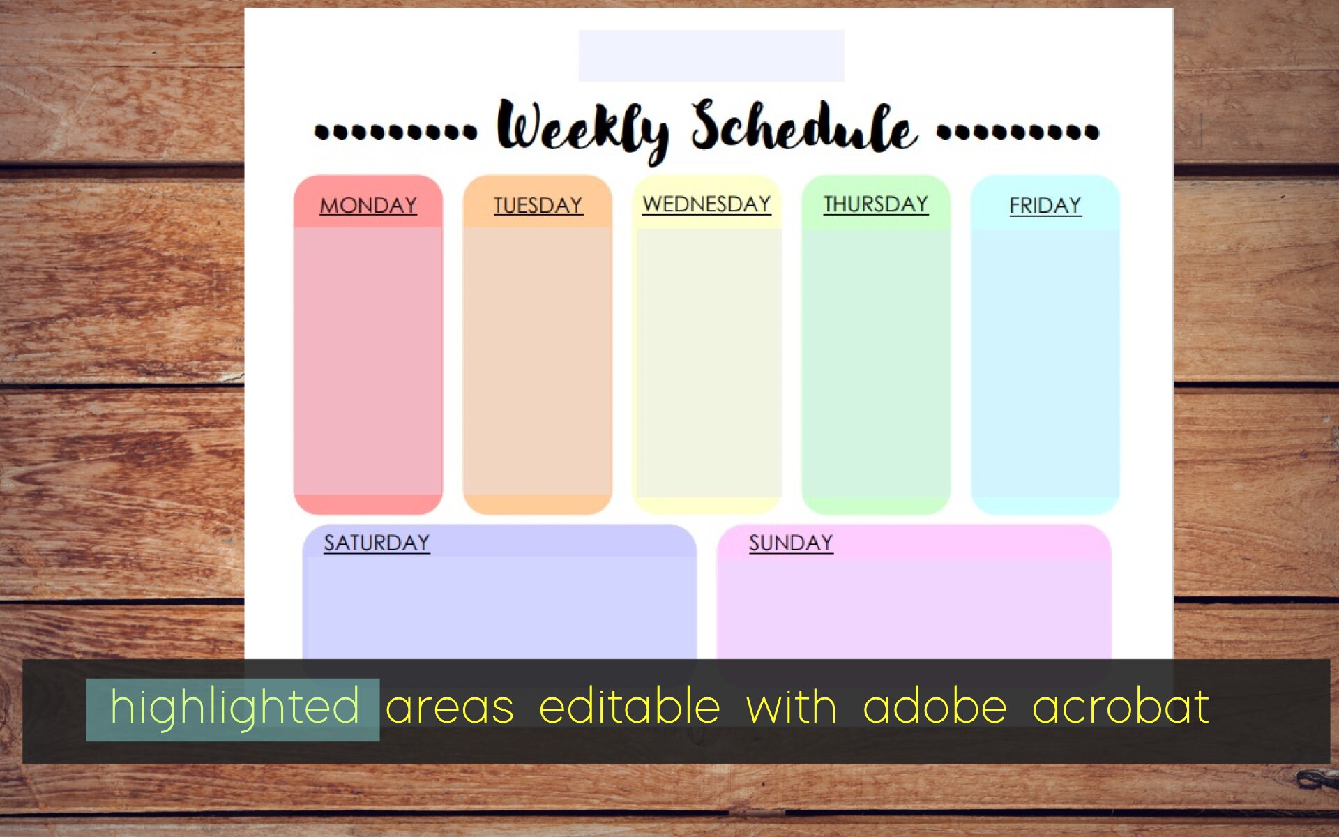 Homeschool Printable Weekly Schedule - Etsy