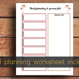 Homeschool Planner Printable Mushrooms - Etsy