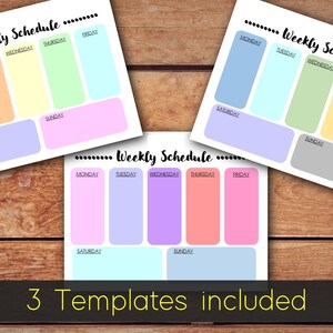 Homeschool Printable Weekly Schedule - Etsy