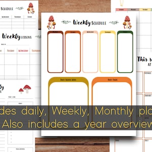 Homeschool Planner Printable Mushrooms - Etsy