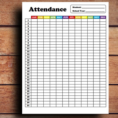 Homeschool Planner Gradebook Excel Template Attendance Tracker - Etsy