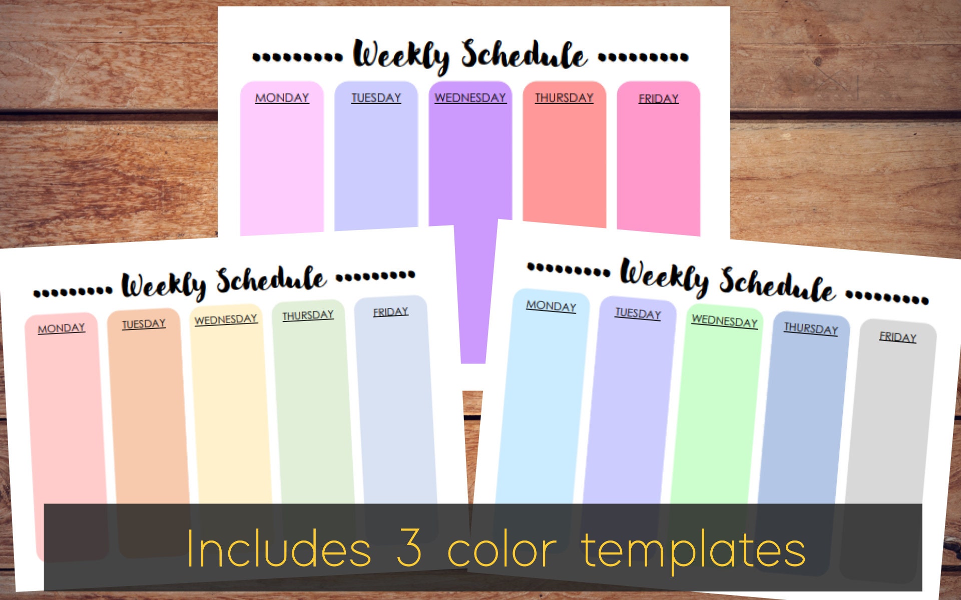 Printable Weekly Schedule - Etsy