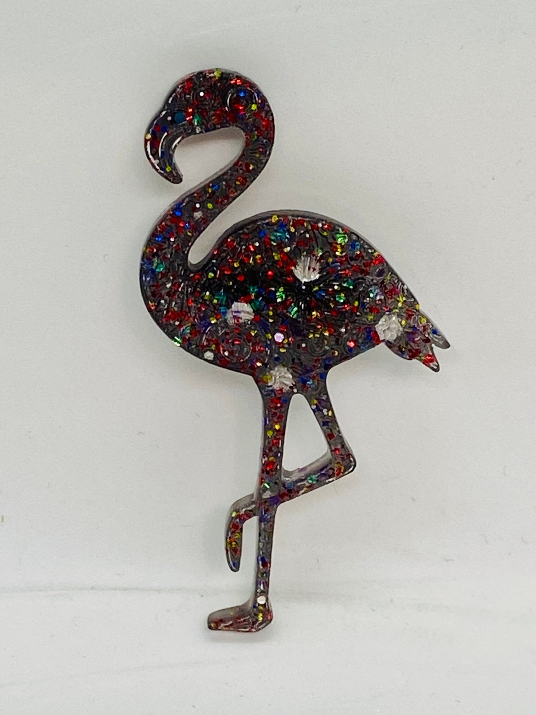 Flamboyant Flamingo Brooch Vintage Reproduction British Handmade - Etsy