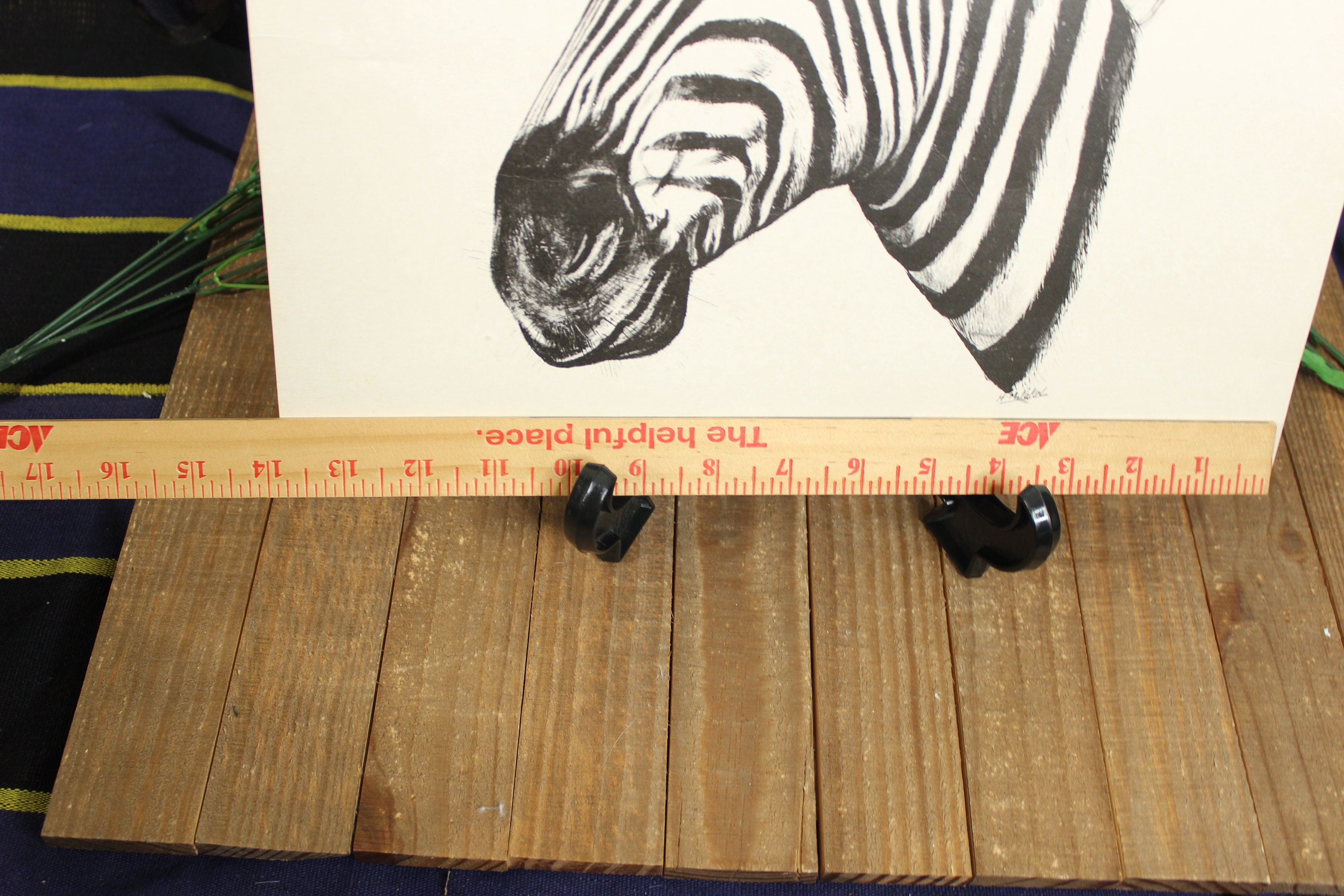 African Zebra Print Picture on Cardstock White Black 14in X - Etsy