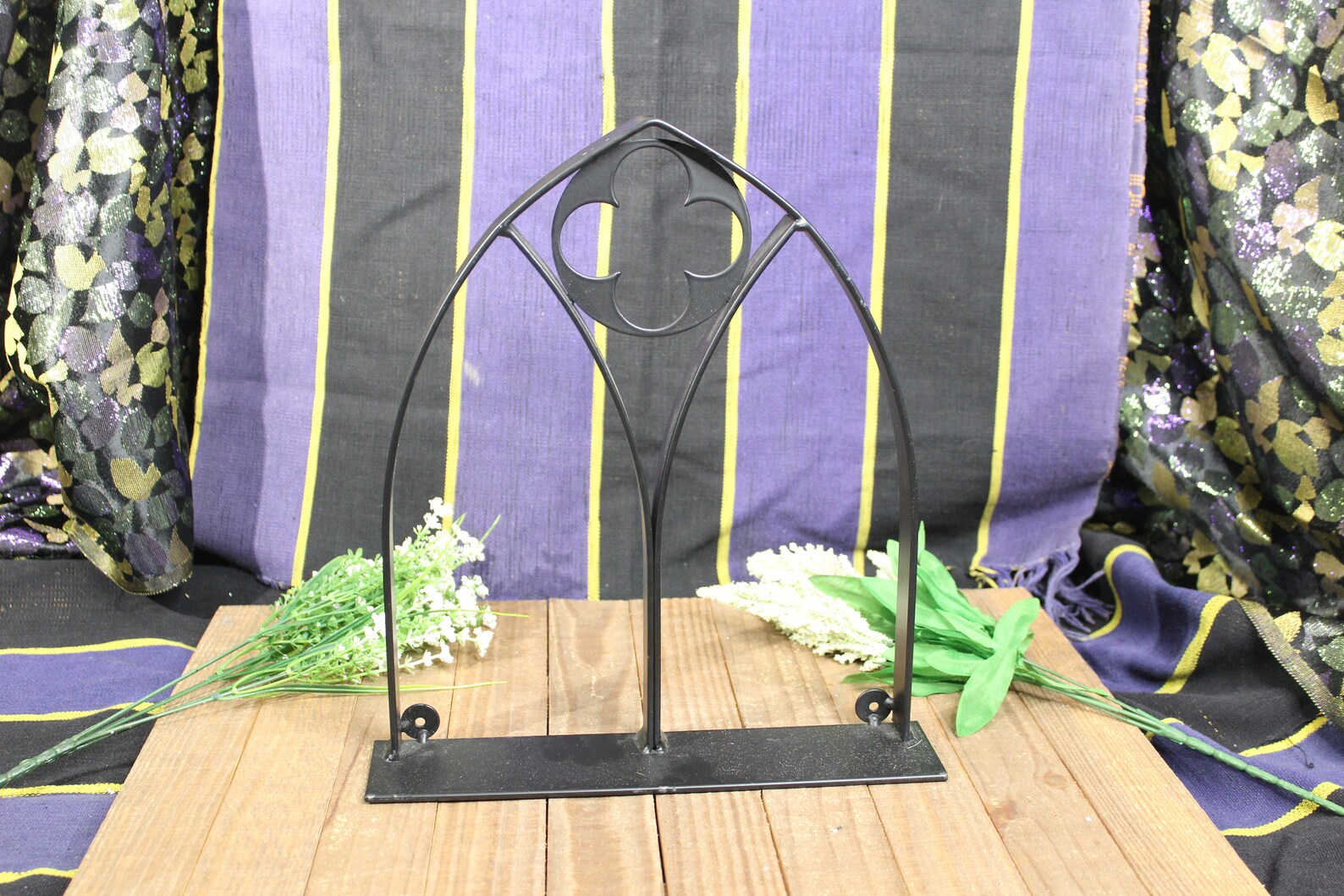 Wrought Iron Knick Knack Black Wall Shelf Home Decor 12in X 12in - Etsy