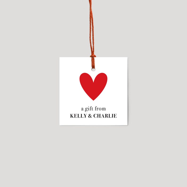 Personalized Gift Tags (heart) - Etsy
