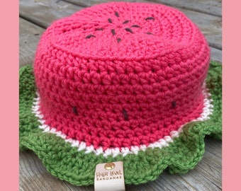 Crochet Watermelon Bucket Hat - Etsy