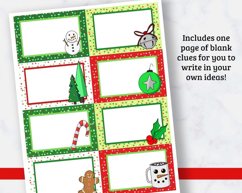 Christmas Scavenger Hunt Clues - 32 Printable Rhyming Christmas ...
