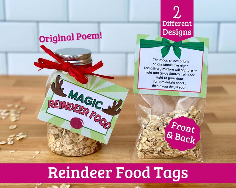 Magic Reindeer Food Printable Tags Printable Magical - Etsy