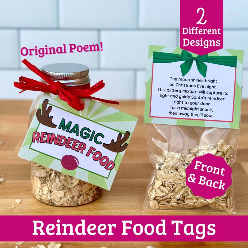 Reindeer Food Label - Etsy