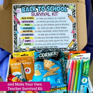 Teacher Survival Kit Printable Gift Tag - Back to School Gift Ideas for ...