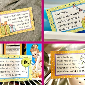 Birthday Scavenger Hunt Clues for Kids - 33 Printable Rhyming Birthday ...