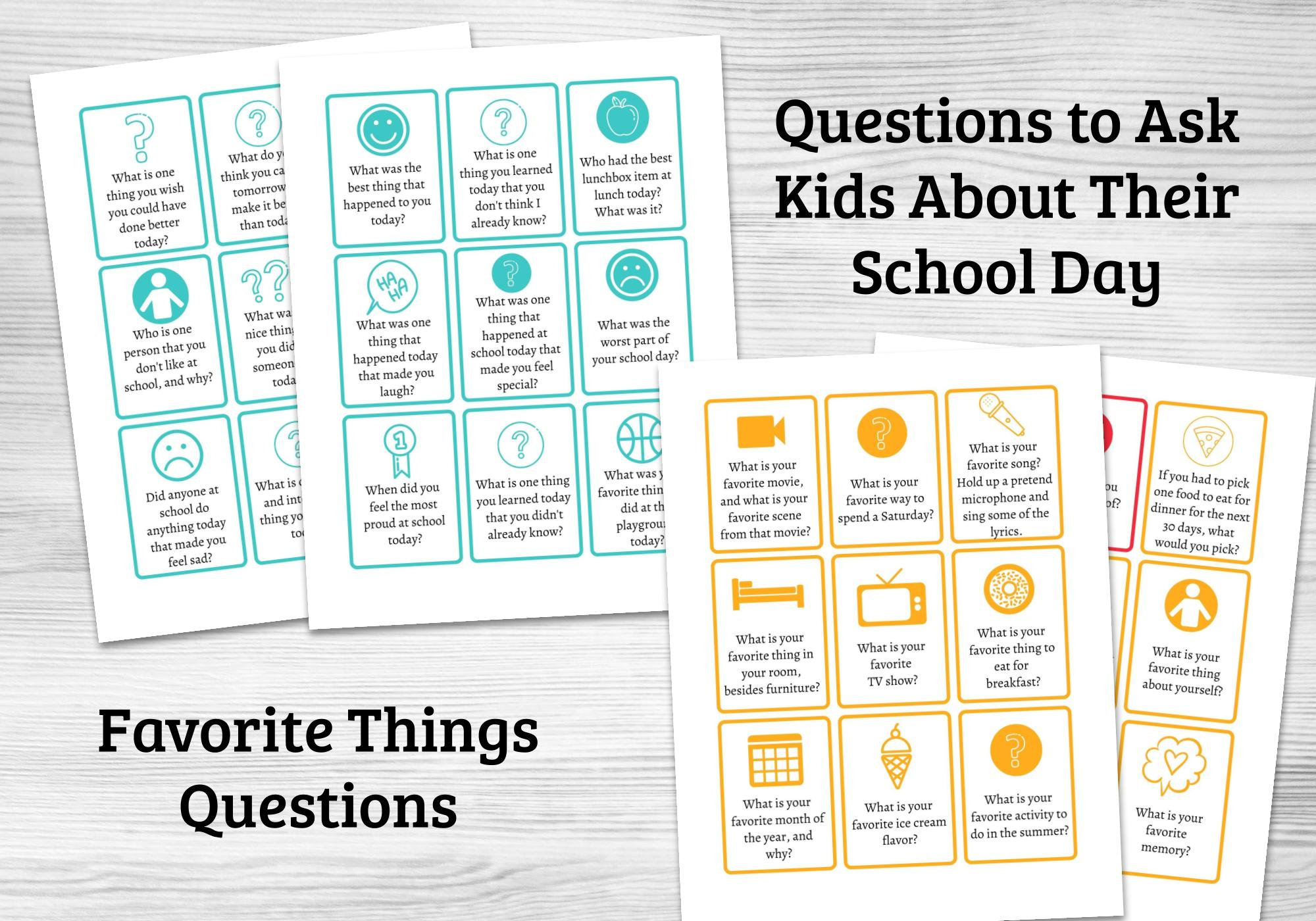 40 Conversation Starters For Kids Free Printable Kids