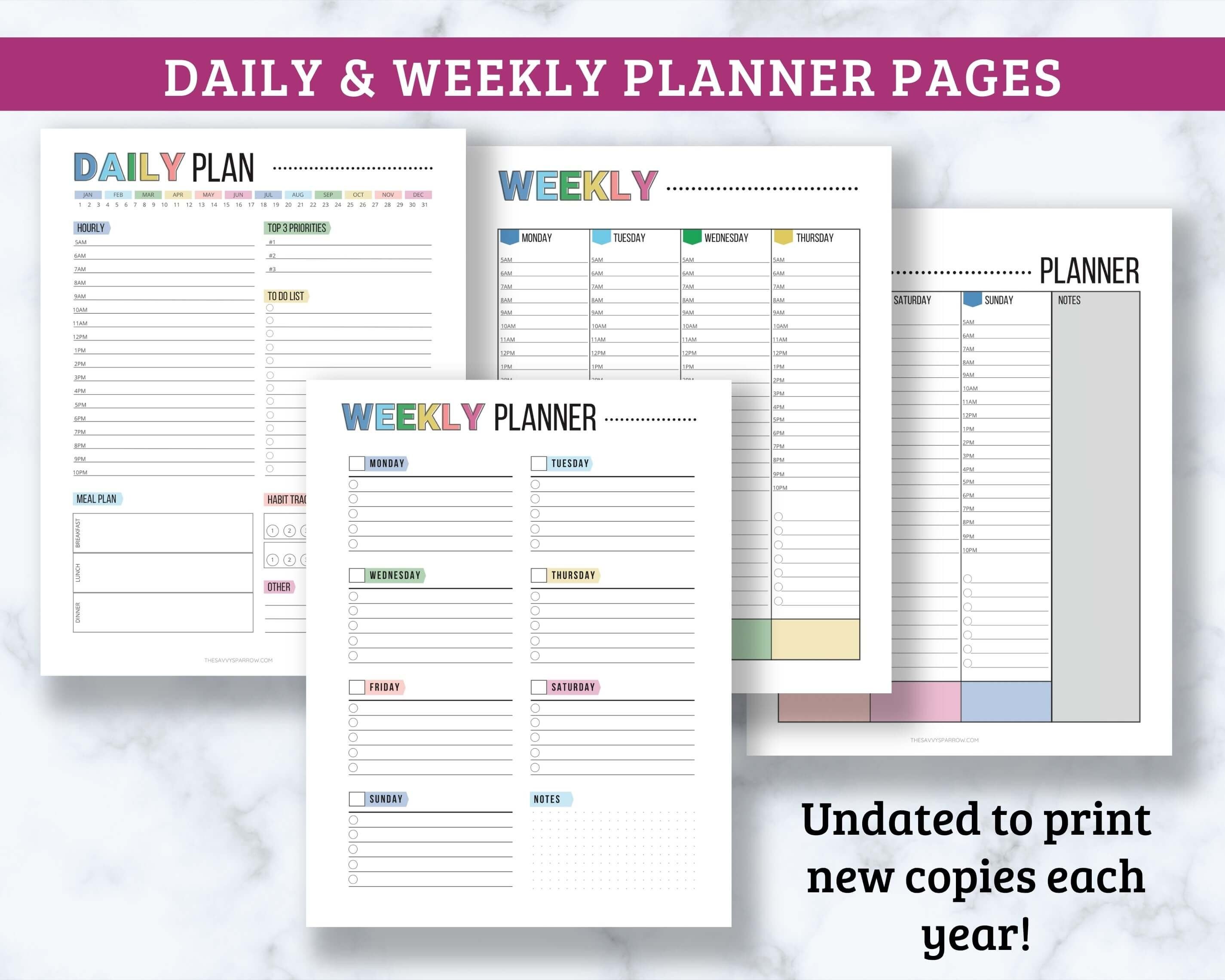 Summer Planner Printable - Summer Activity Planner and Bucket Lists ...