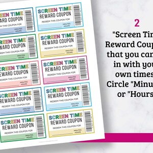 Screen Time Coupons - Printable Screen Time Rewards for Kids PDF - 3 ...
