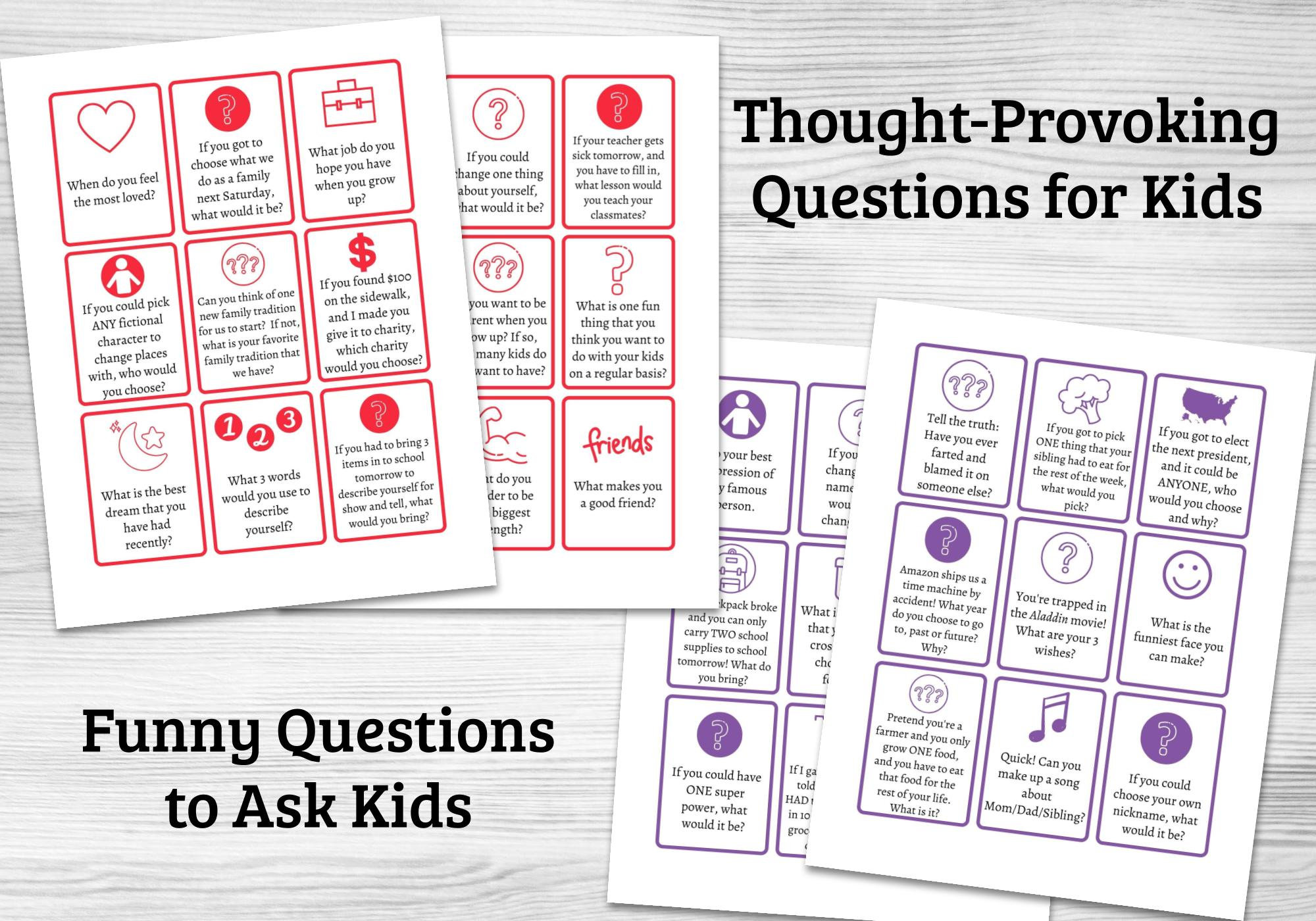 Questions To Ask Kids Printable Cards To Get Your Kids, 05/16/2024