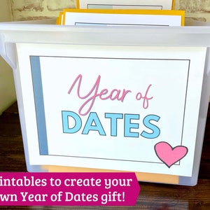 Year of Dates Printables - 18 Printable Date Ideas and Envelope Labels ...