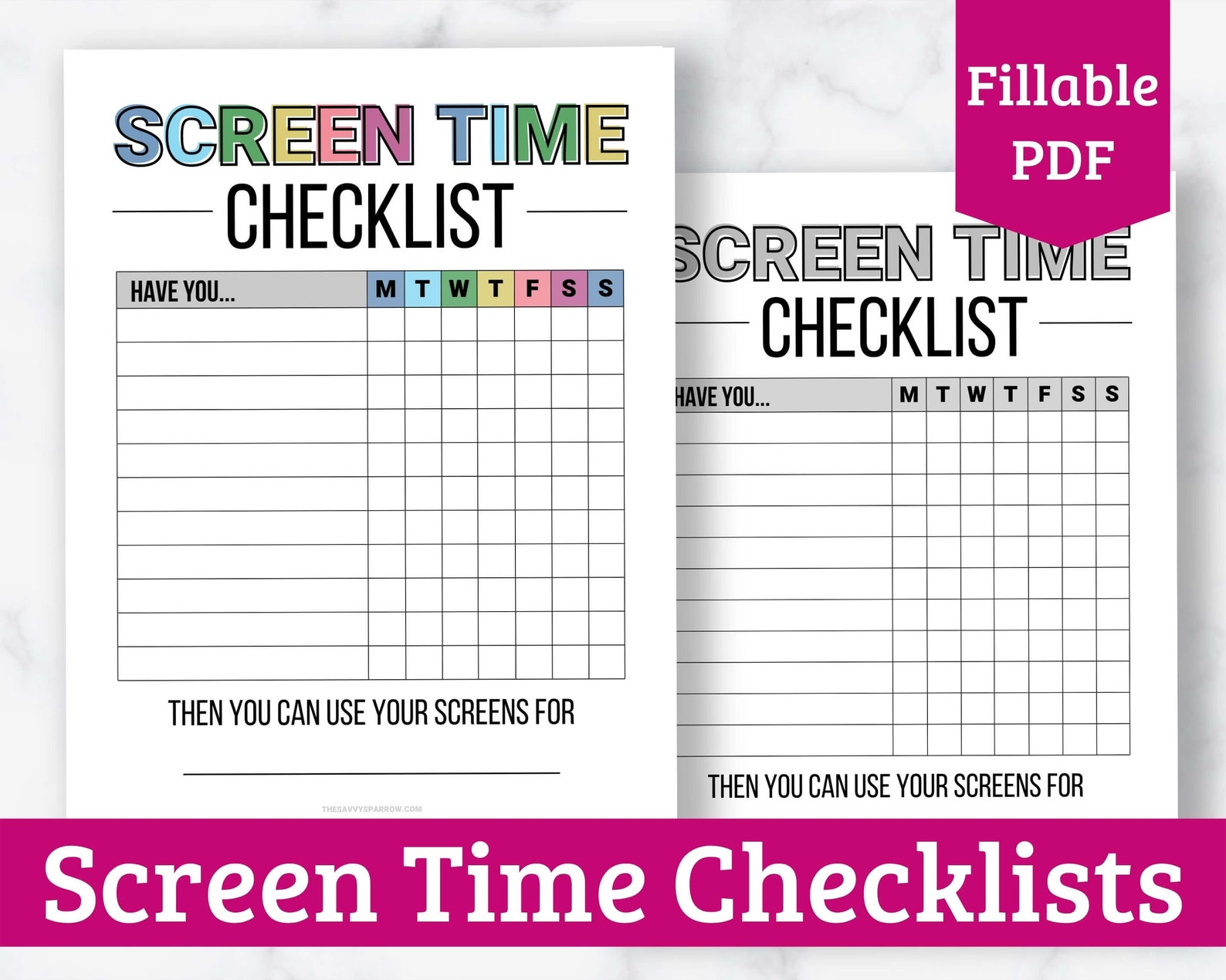 Screen Time Checklist Printable for Kids - Before Screen Time Checklist ...