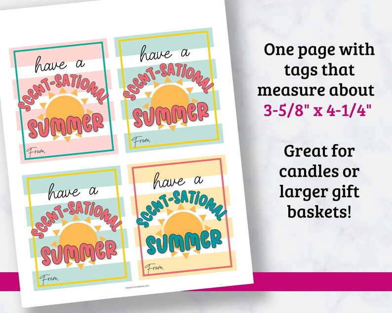 Summer Gift Tags Printable - Have a Scent-sational Summer Gift Tags for ...